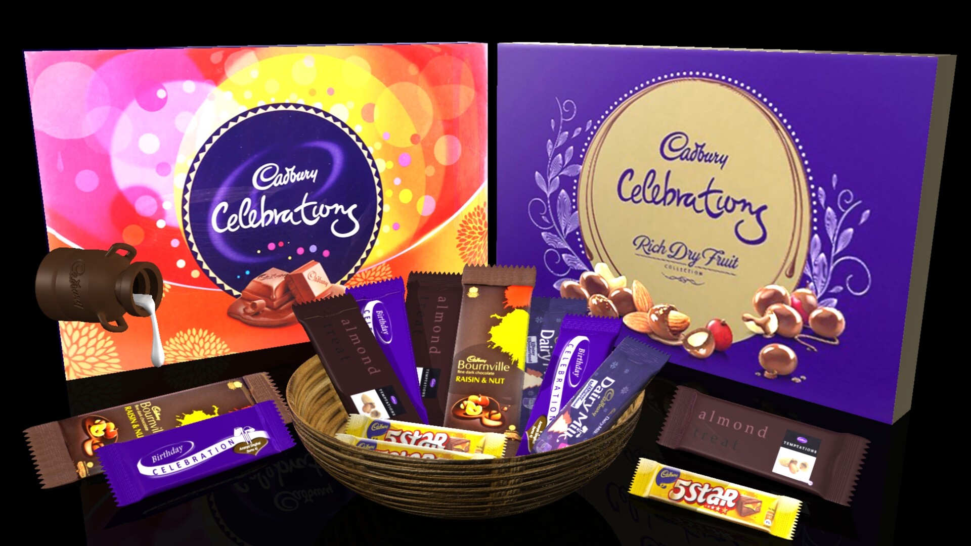 ArtStation - Choclate advertisement. ( Modeling and texturing)