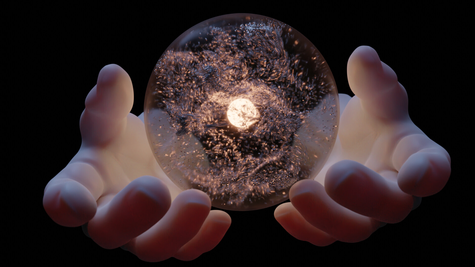 ArtStation - "Pow(d)er's in your hands" - Light sphere and particles ...