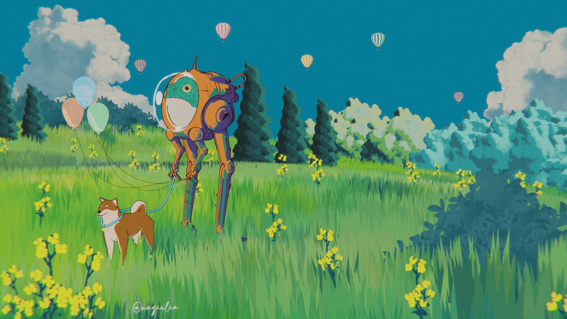 ArtStation - Sci-fii Frog: Ghibli style