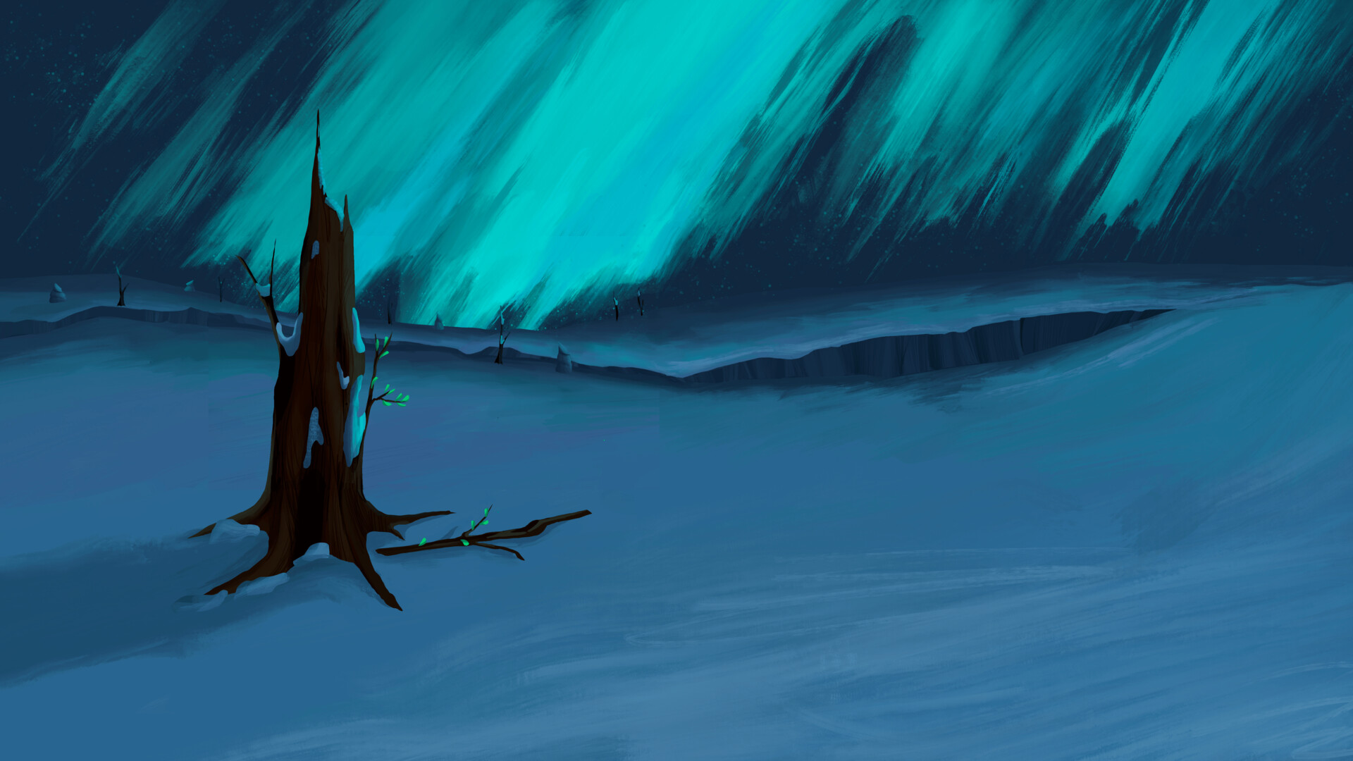 ArtStation - Backgrounds for animation Aurora