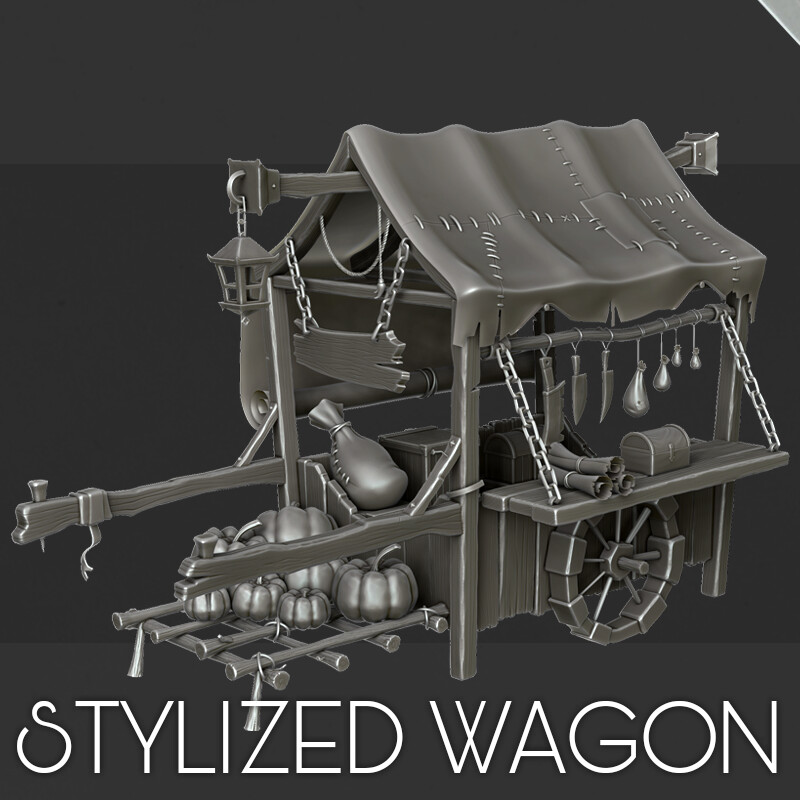 ArtStation - Stylized Wagon