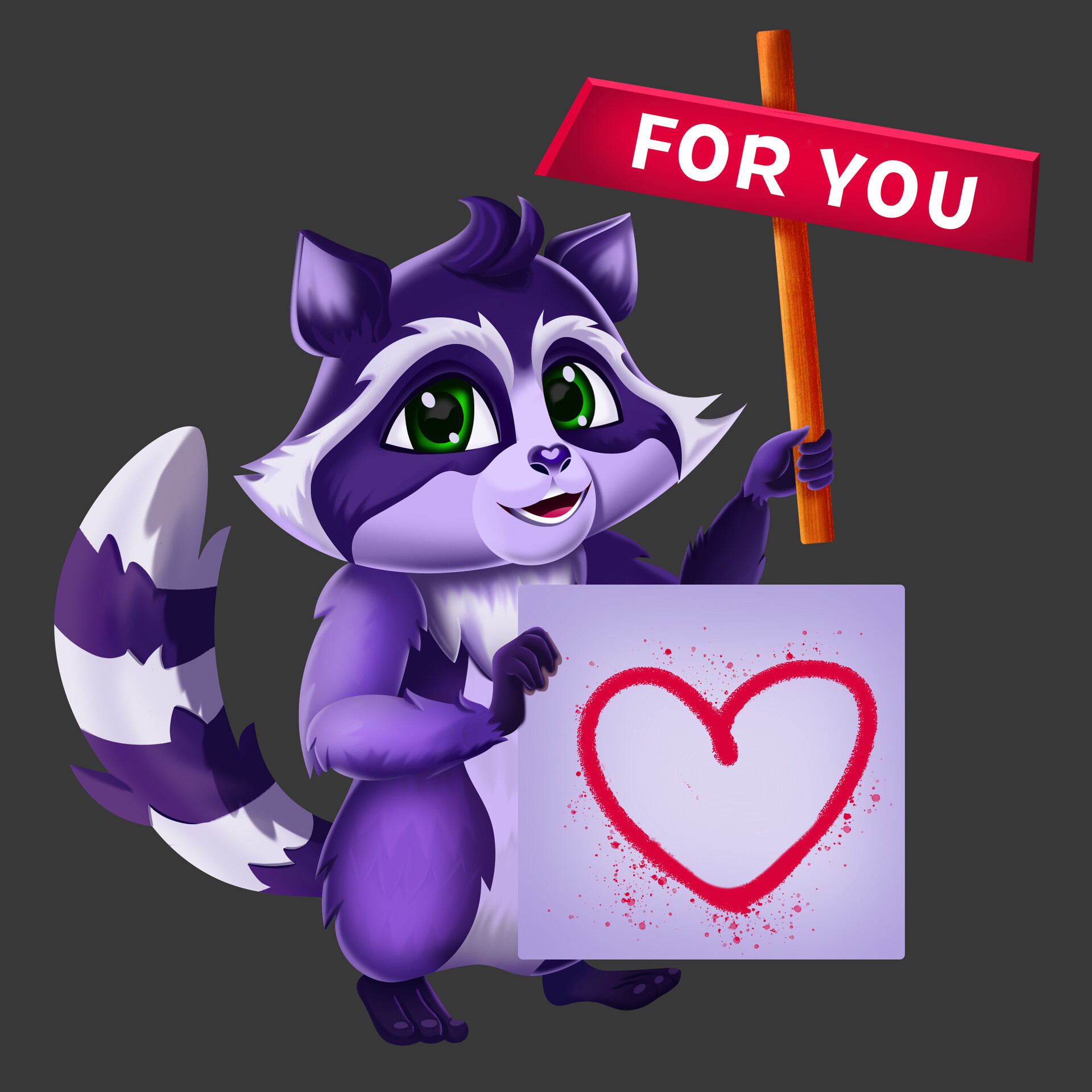 ArtStation - raccoon mascot