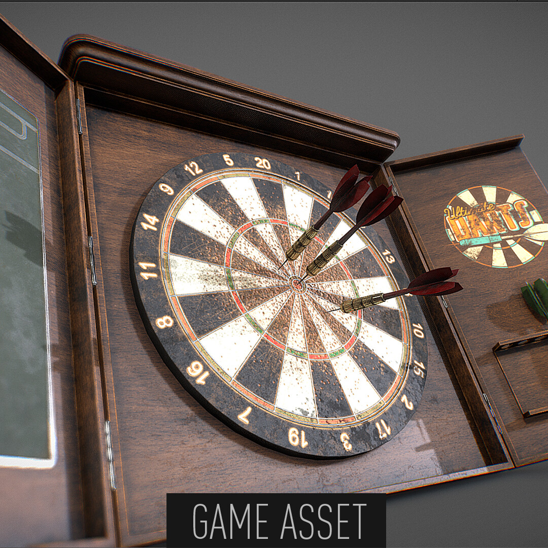 ArtStation - Game Art: Vintage Darts Set