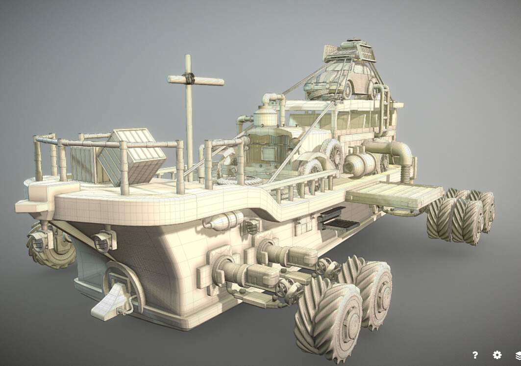 ArtStation - Futuristic 3d Ship Model