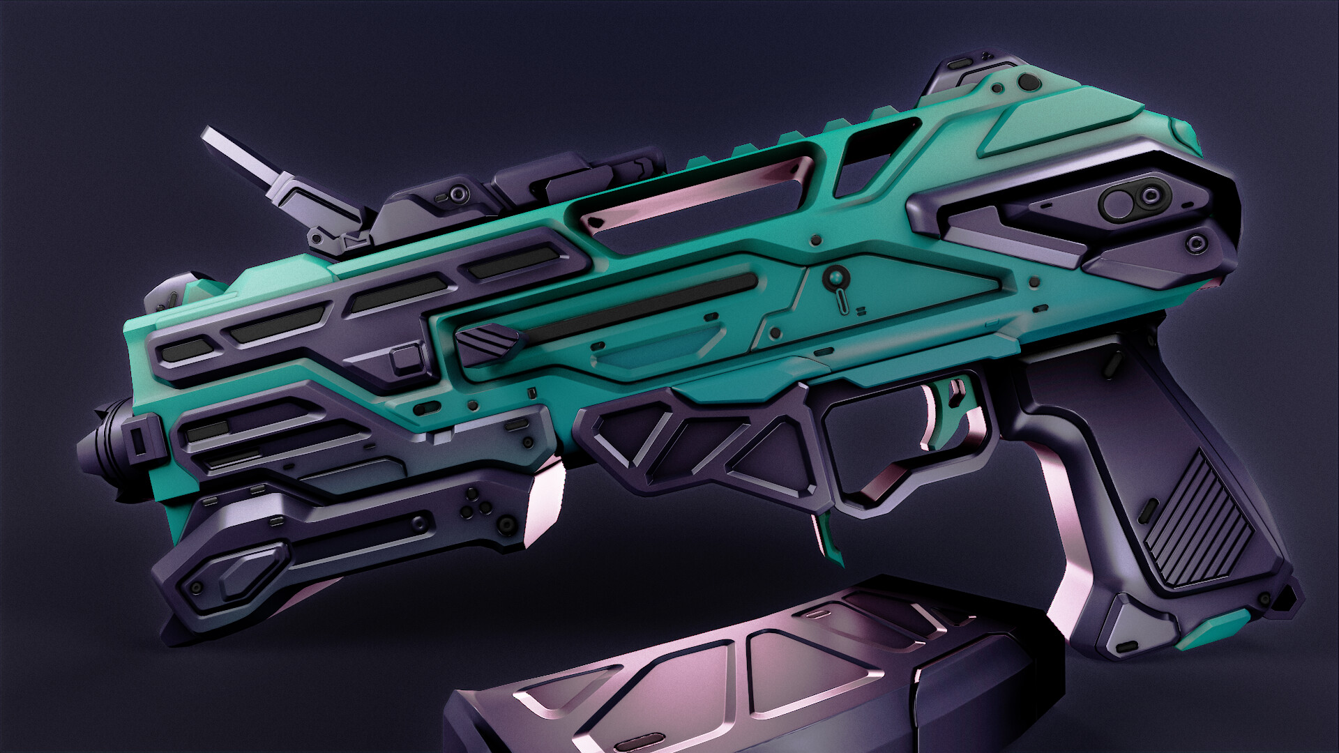 ArtStation - Hard Surface SciFi SMG