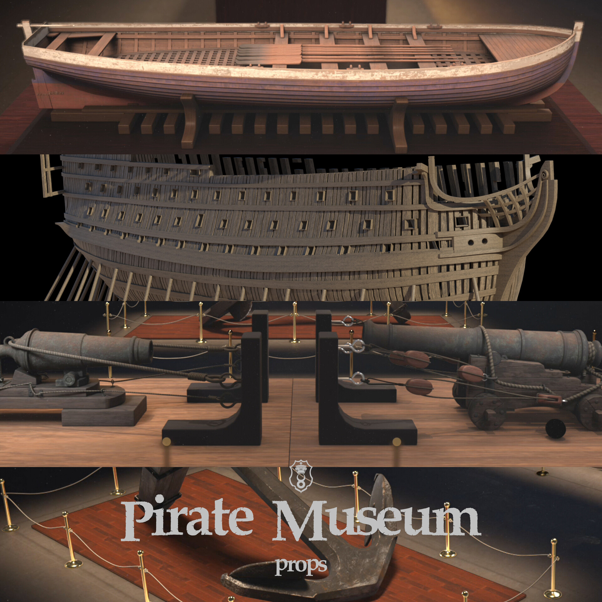 ArtStation - Pirate Museum-Props