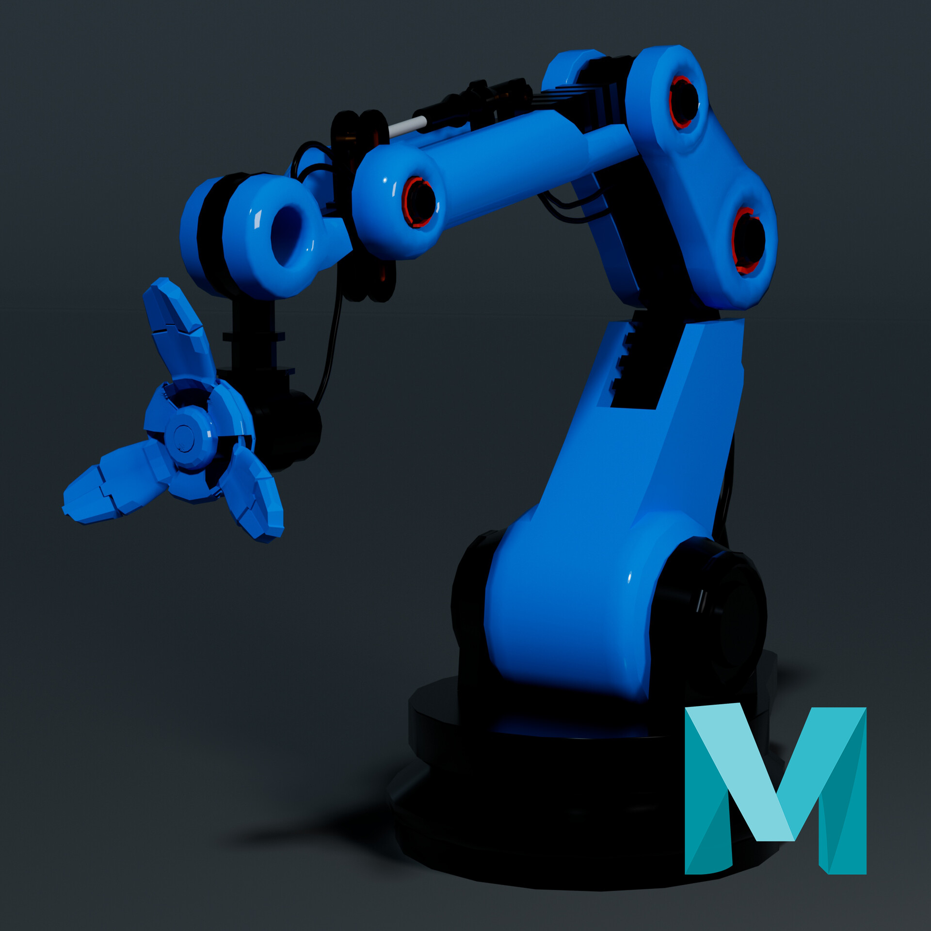 ArtStation - Mechanical Arm Modelling in Maya
