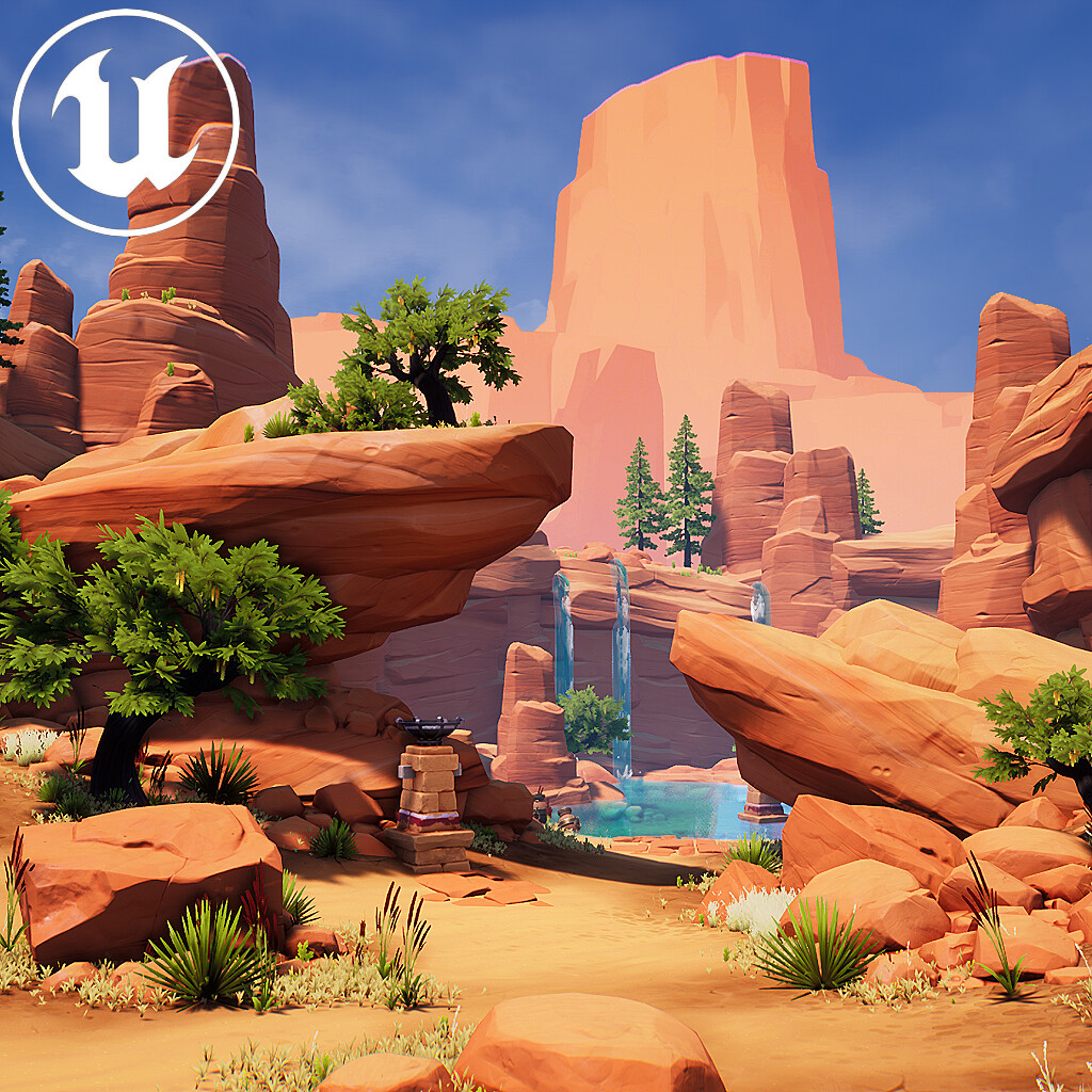 ArtStation - Stylized Canyon Environment