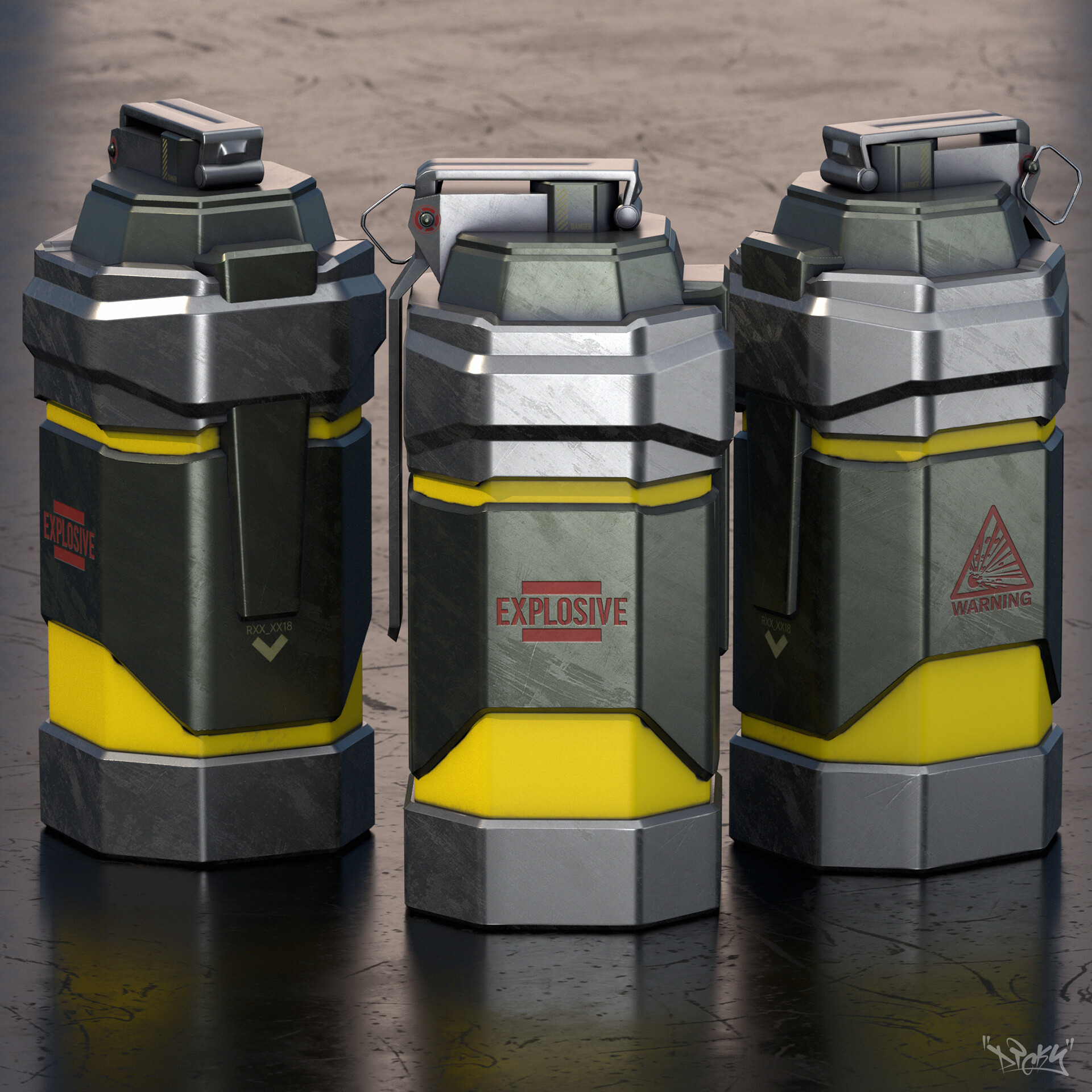 ArtStation - High Explosive Grenade Concept