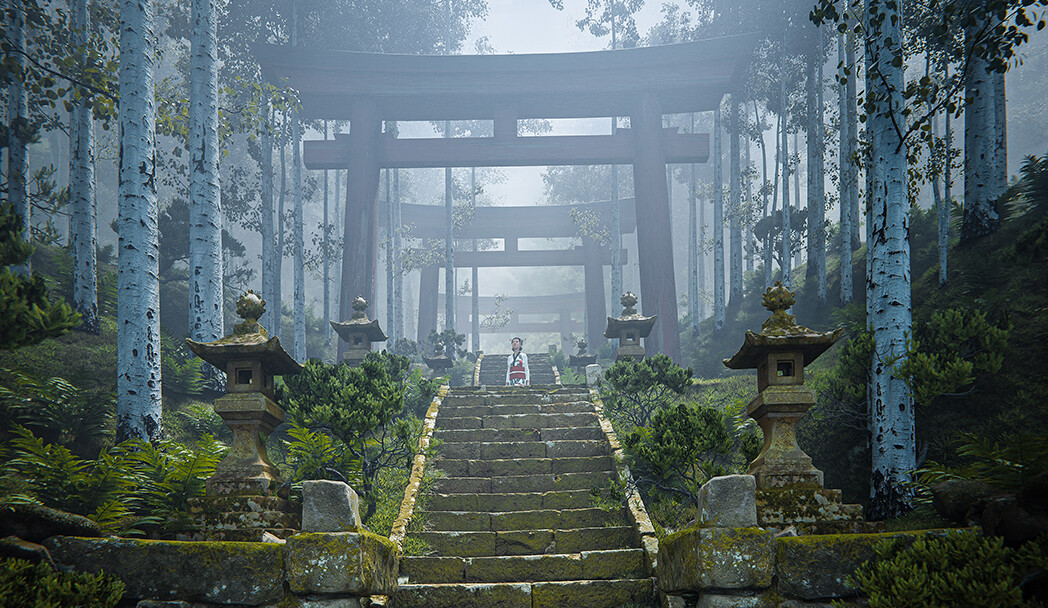 ArtStation - Japanese Temple - Blender 3d animation