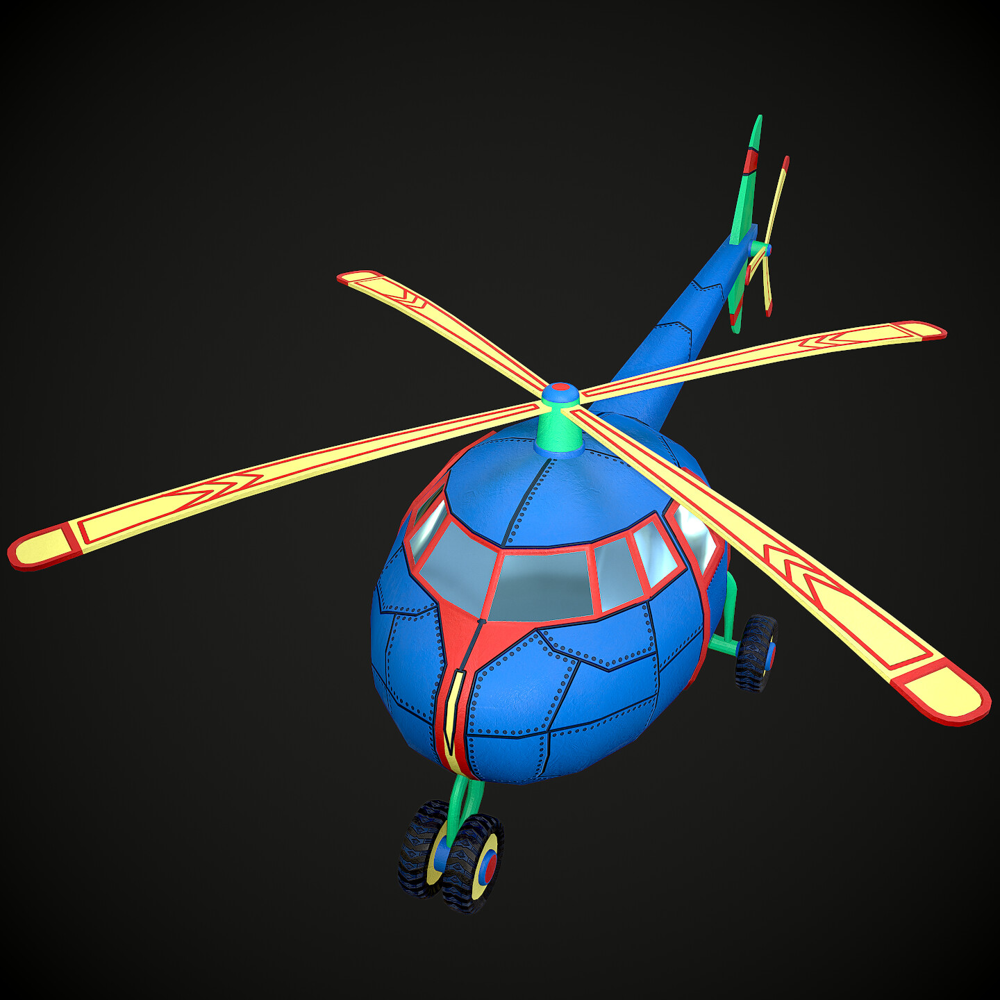 ArtStation - Stylized helicopter (low poly)