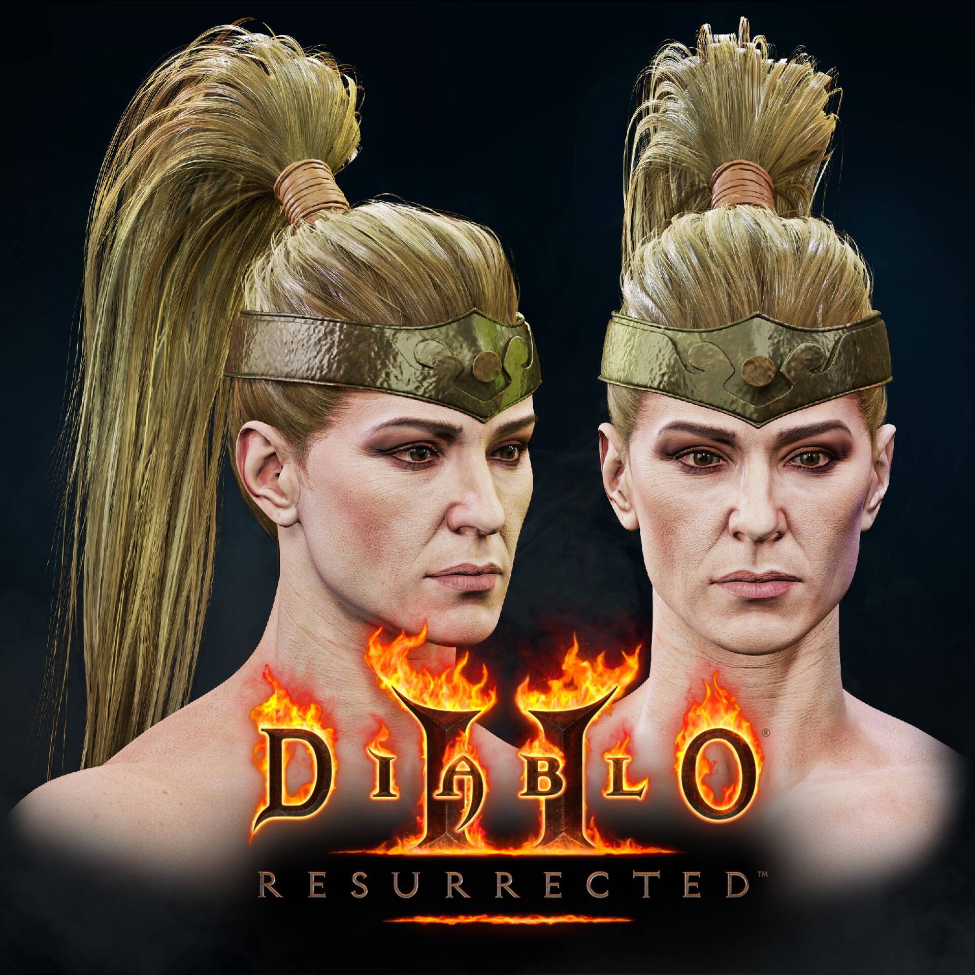 ArtStation - Diablo II: Resurrected - Amazon Hair