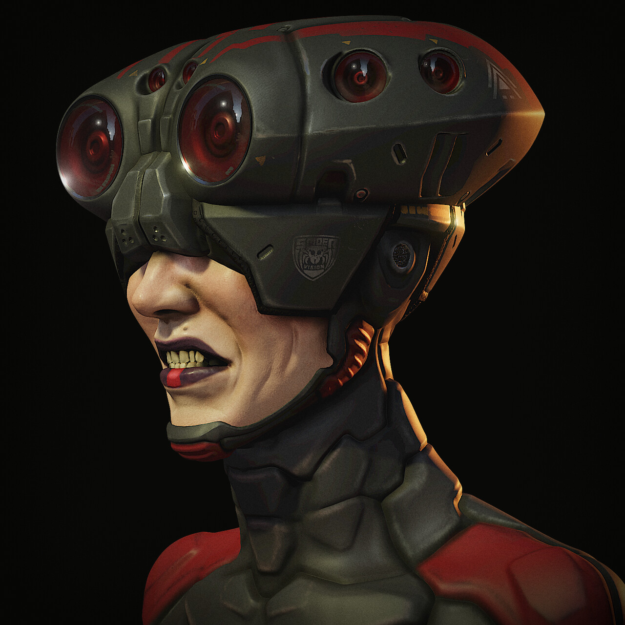 ArtStation - Spider Vision Helmet 3