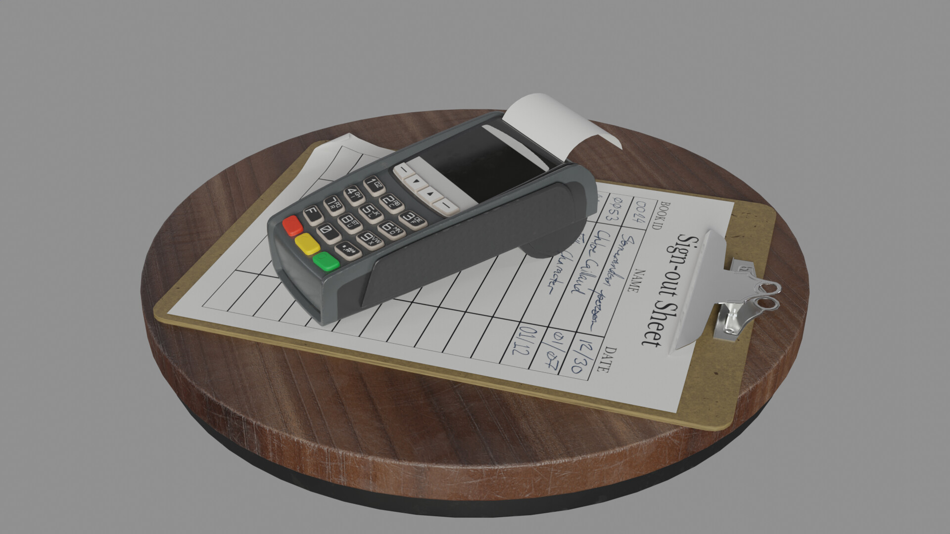 ArtStation - card reader & clipboard