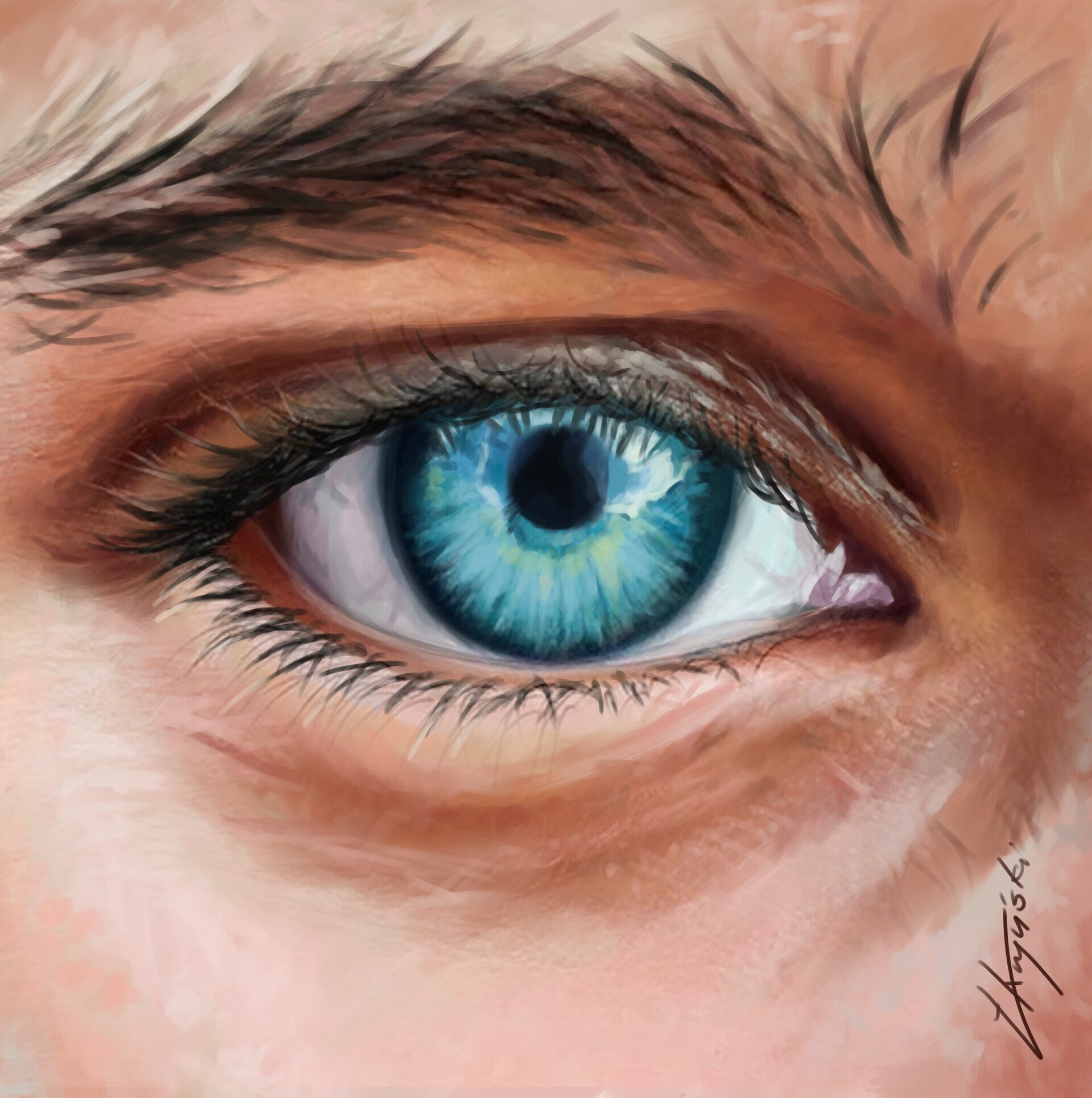 ArtStation - Eye study (speed painting)