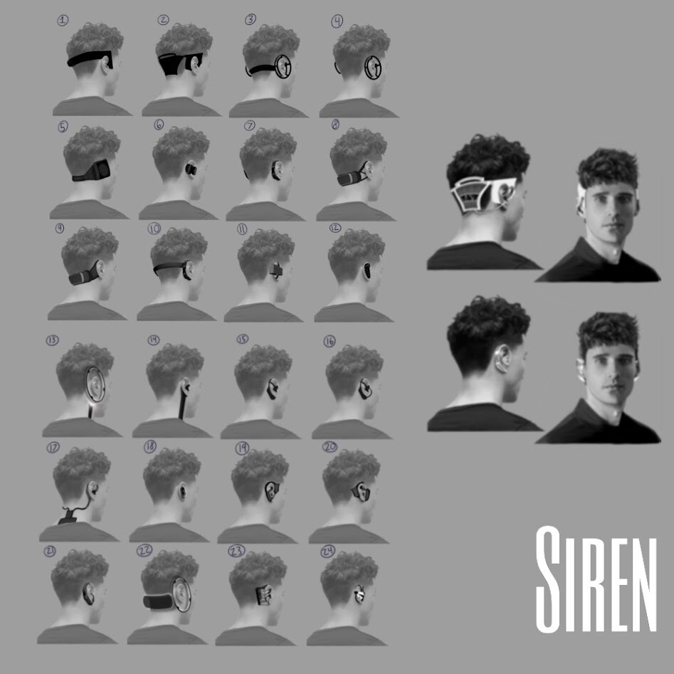 ArtStation - SIREN - Prop / Protagonist's Hearing Aid Designs