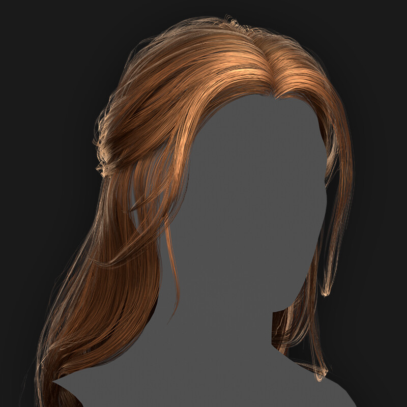 ArtStation - Real-time female hair pack