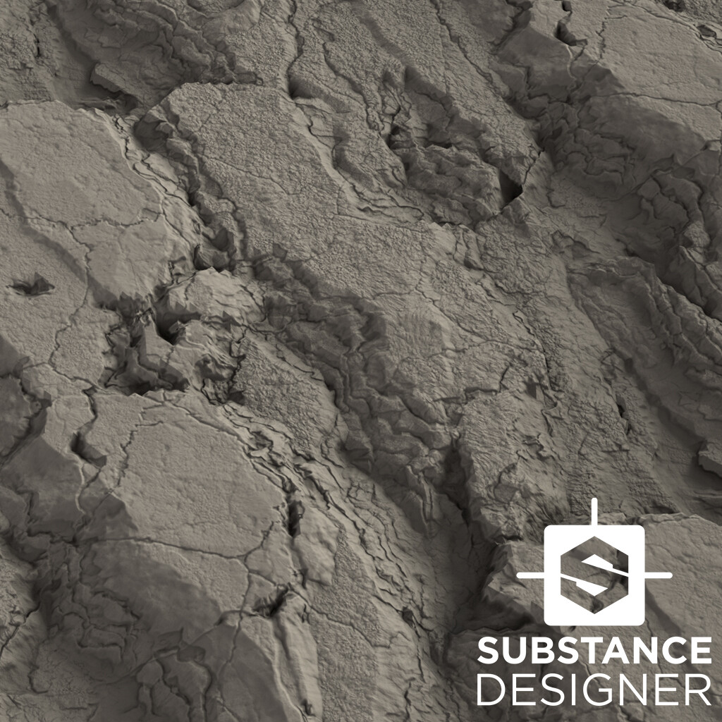 ArtStation - Random Rock Cliff Study - Substance Designer
