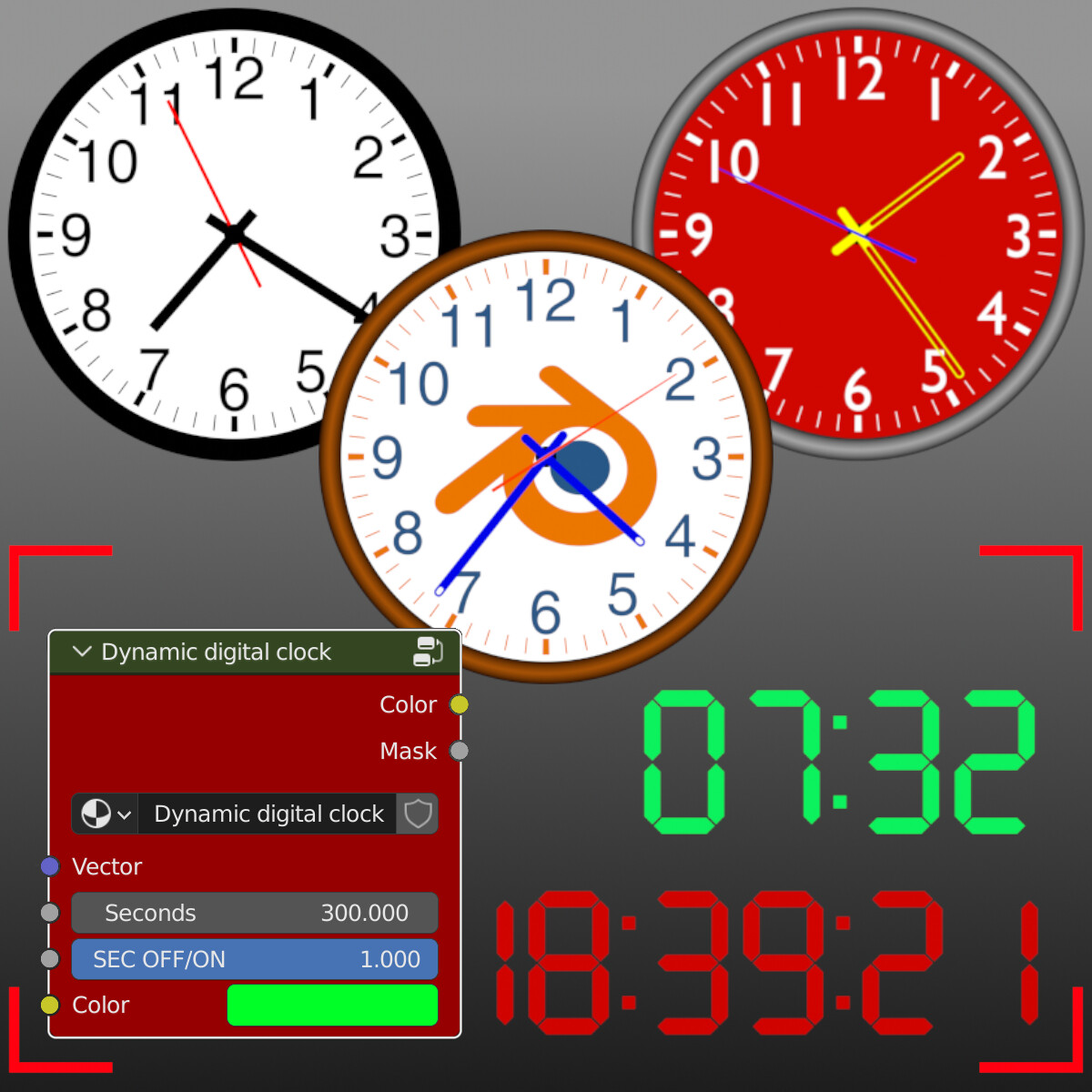 ArtStation - Procedural clocks for Blender