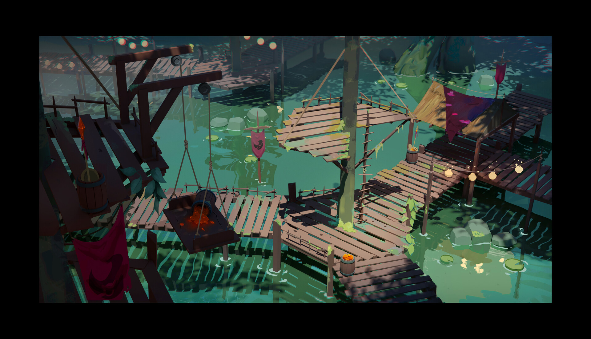 ArtStation - Swamp dock