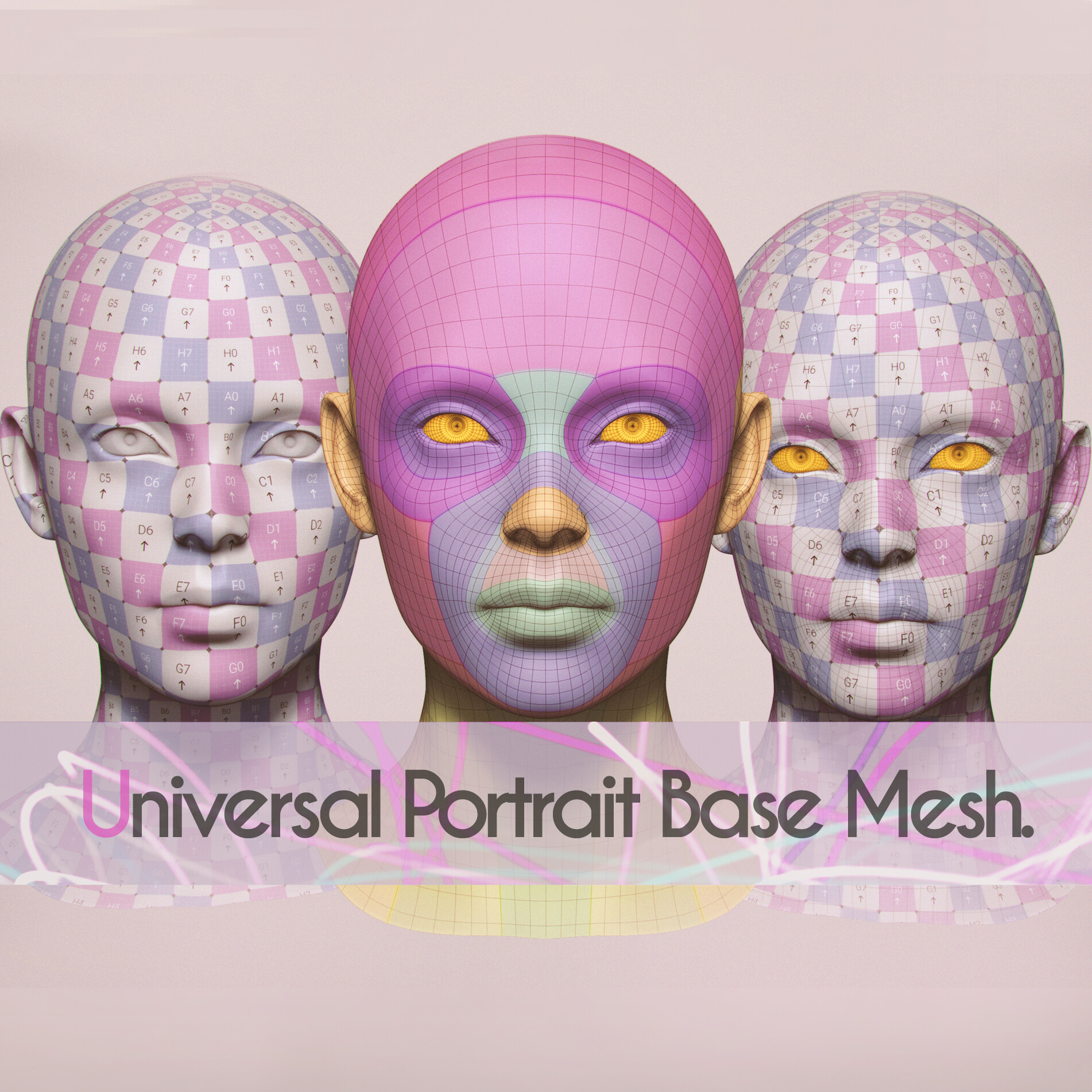 ArtStation - Head Basemesh Universal Topology