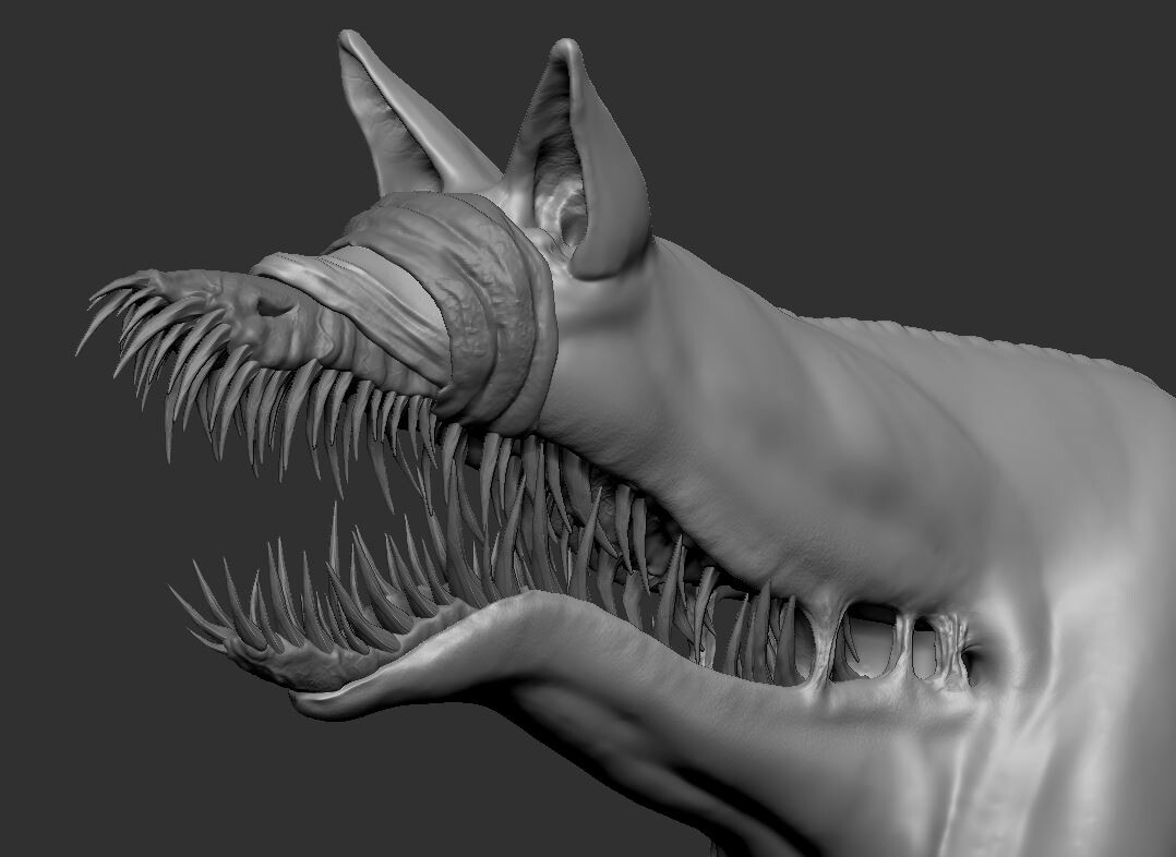 ArtStation - Demonic Wolf - Creature Sculpt