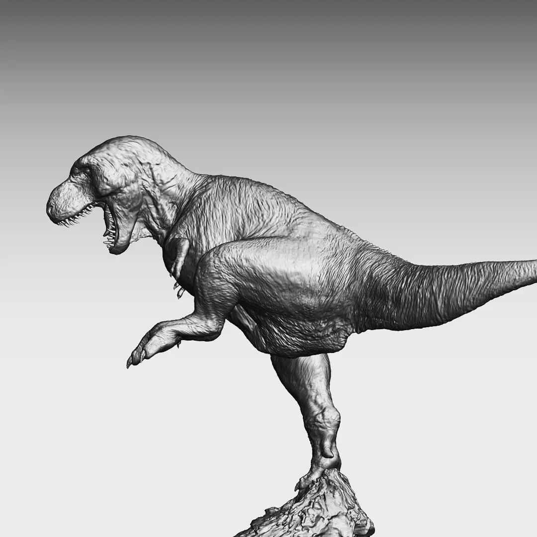 ArtStation - T-rex defensive pose