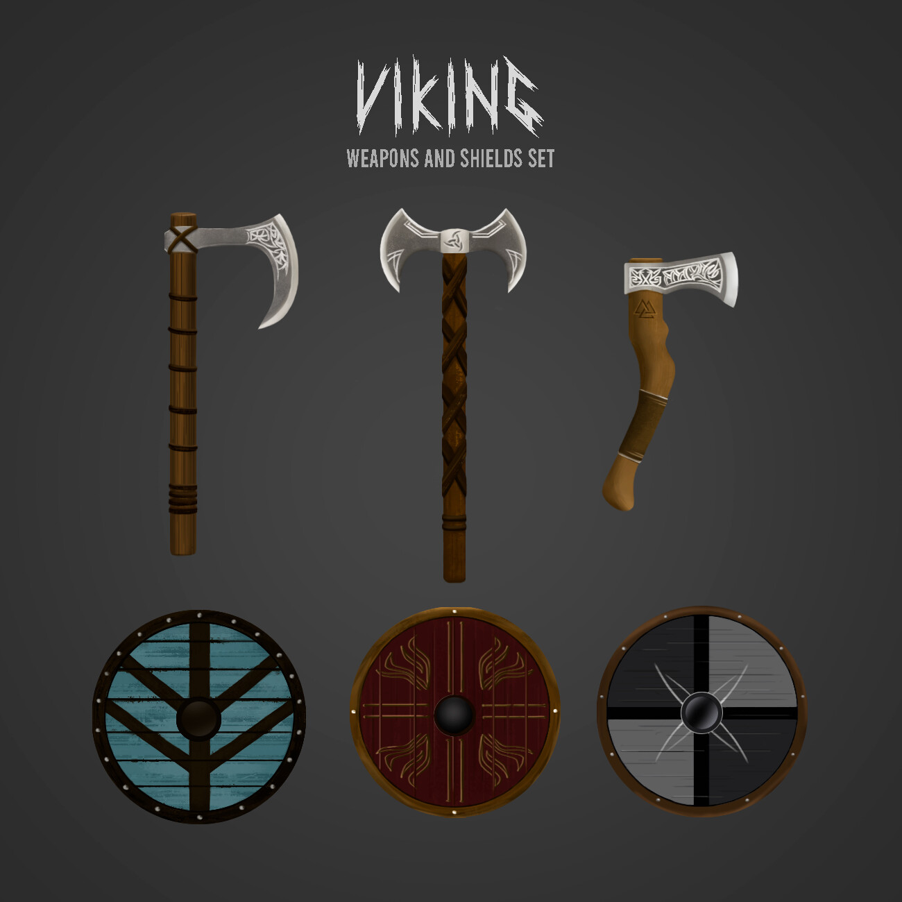 ArtStation - Weapon and Shield Set