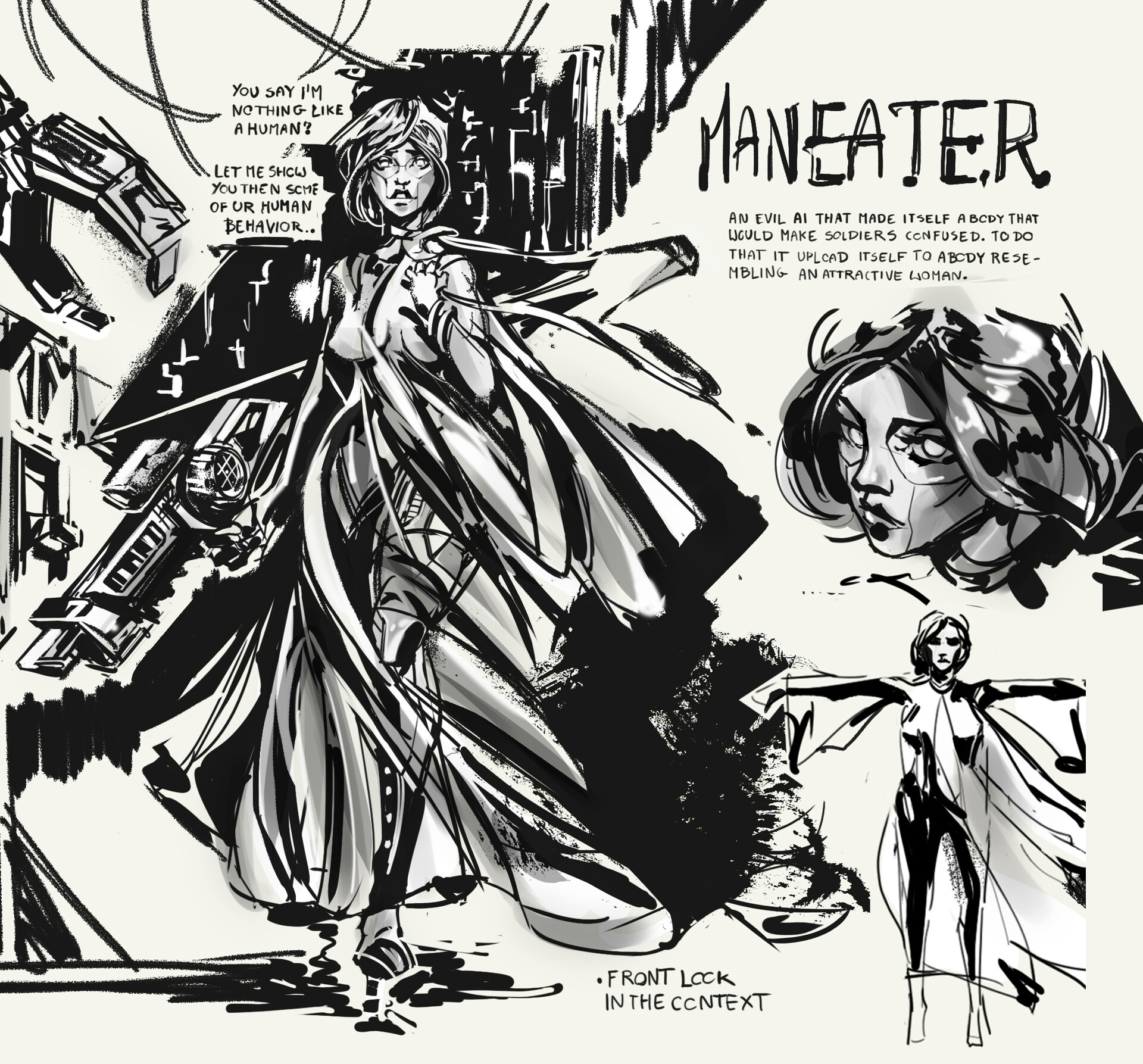 ArtStation - maneater AI character design