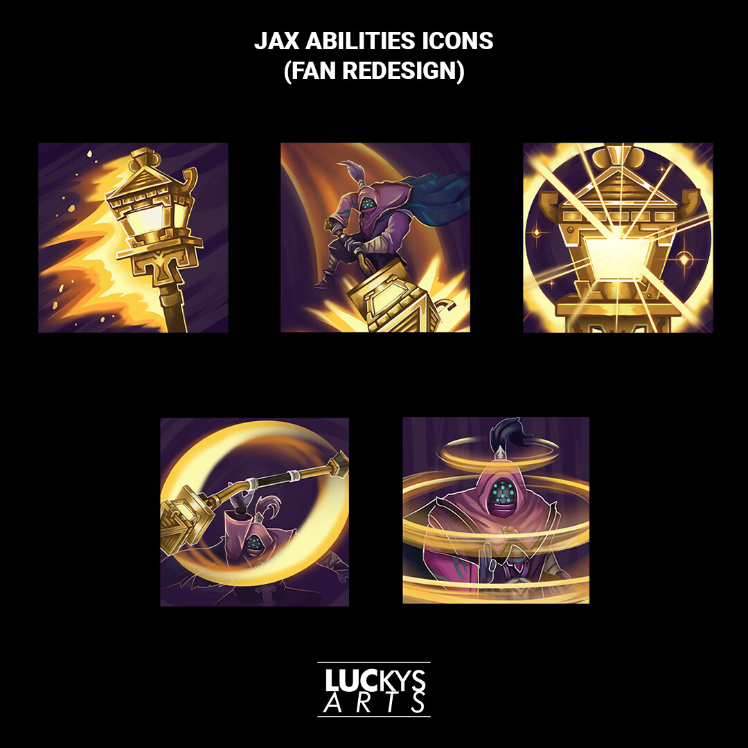 ArtStation - Jax Abilities Icon (Fan Redesign)