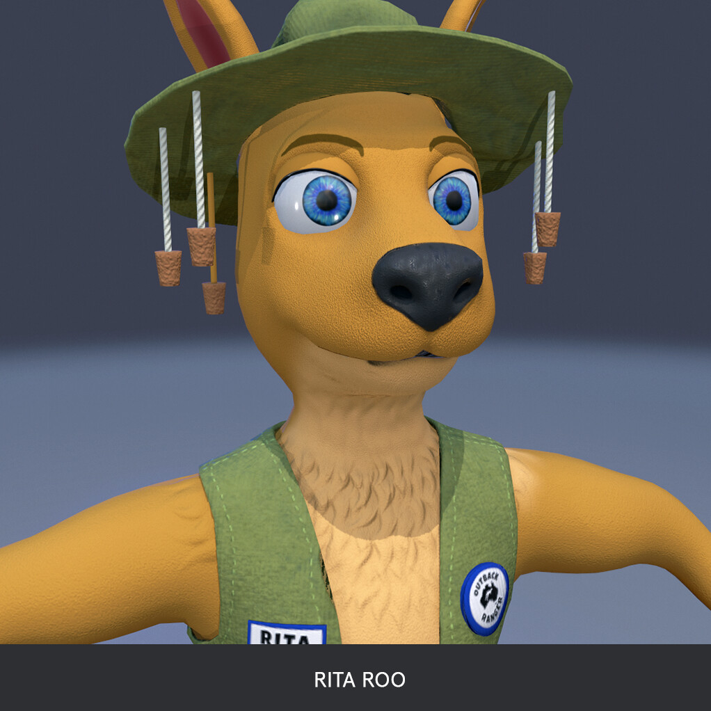 ArtStation - Rita Roo - Character Model [Rita Roo - Trouble Downunder]
