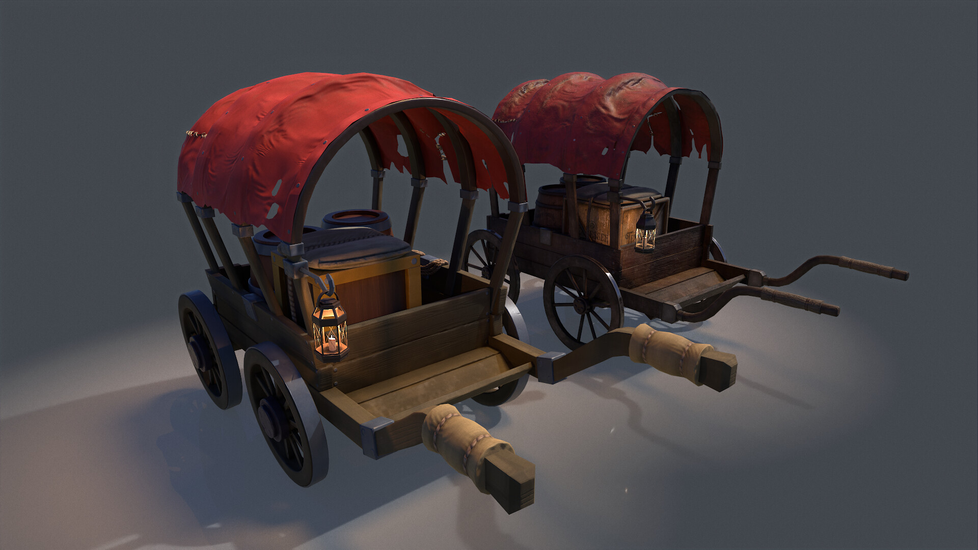 ArtStation - Art Test - Realistic and Stylised Cart