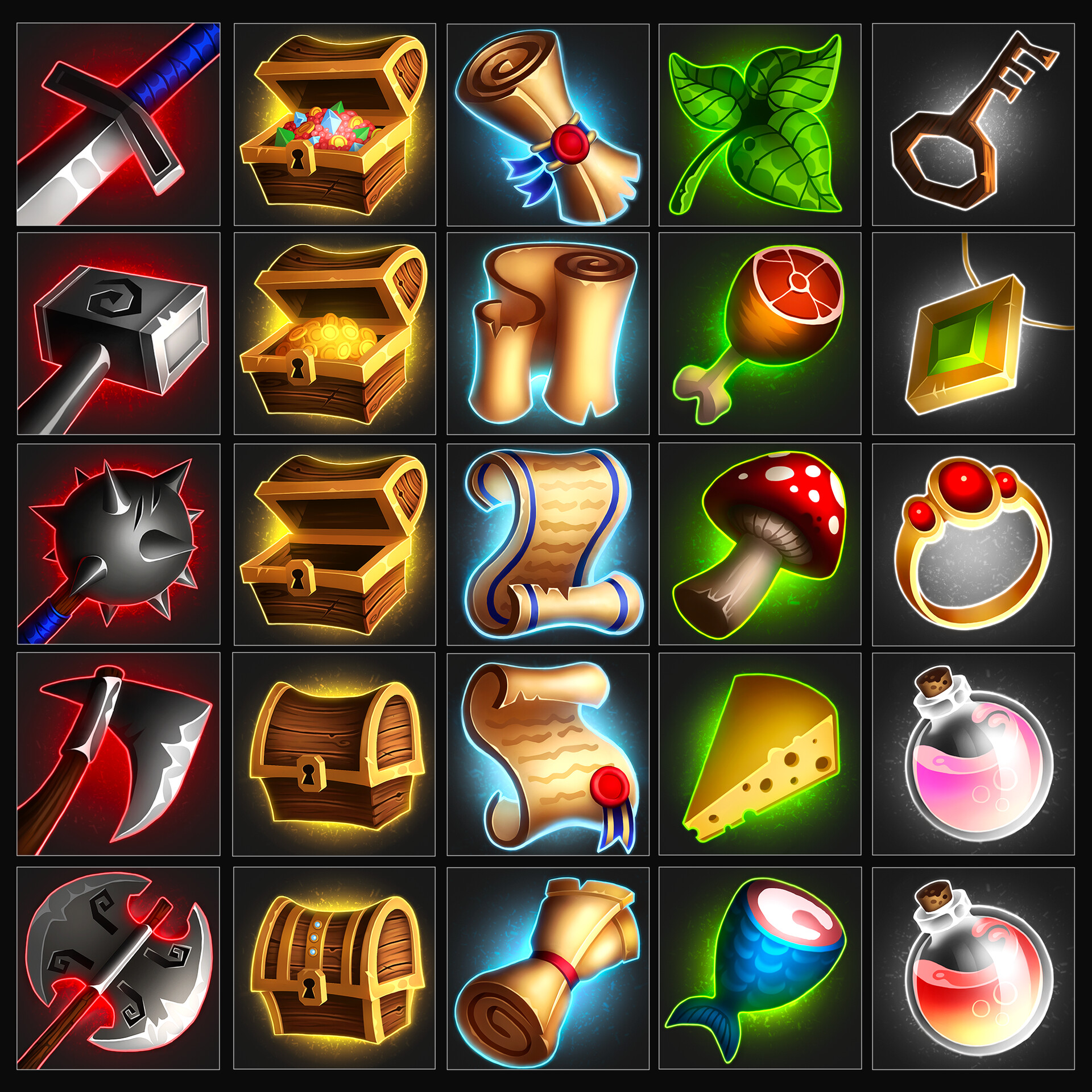ArtStation - Fantasy Game Icon Set