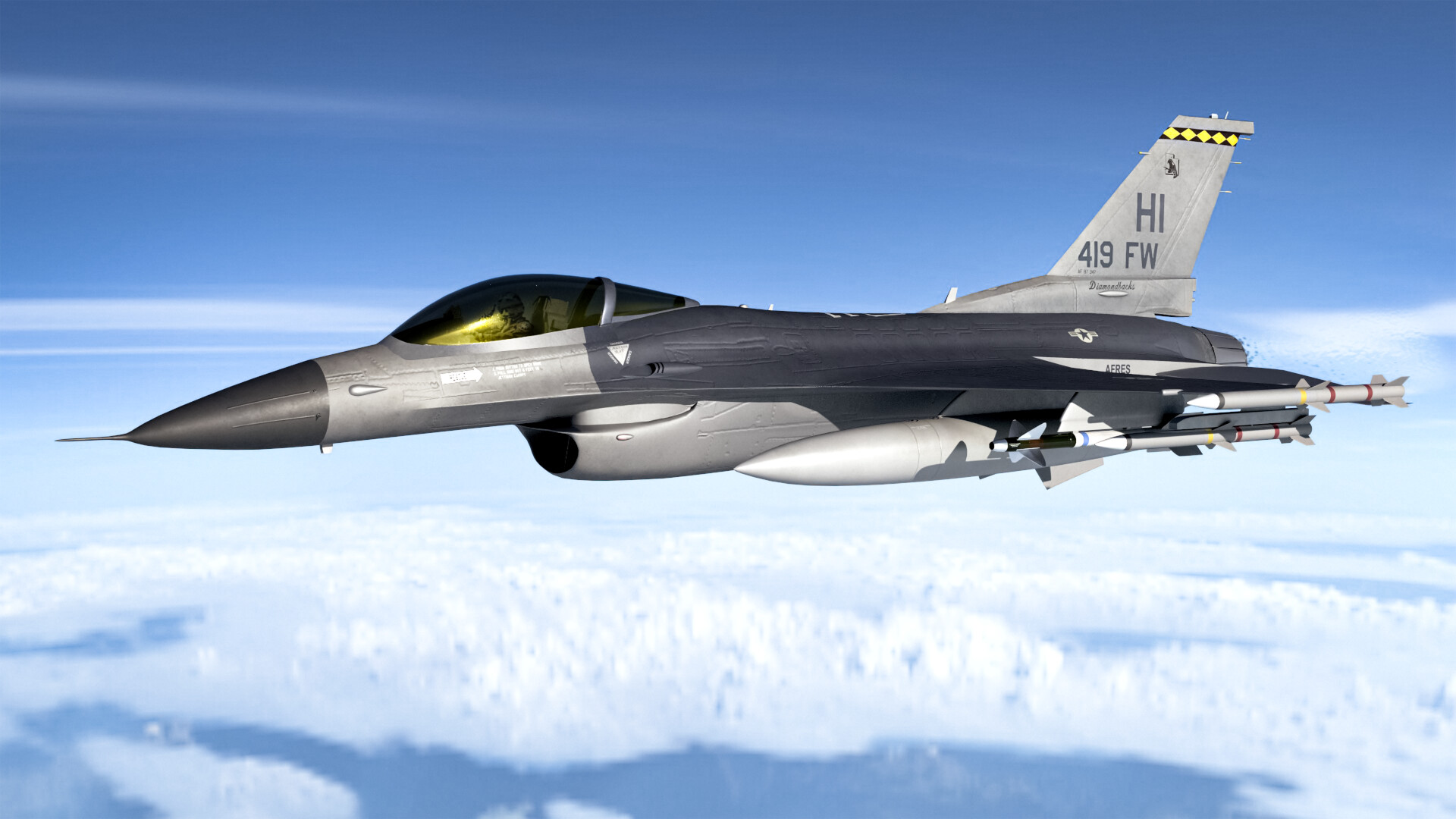 ArtStation - F-16 Fighting Falcon (Diamondbacks)