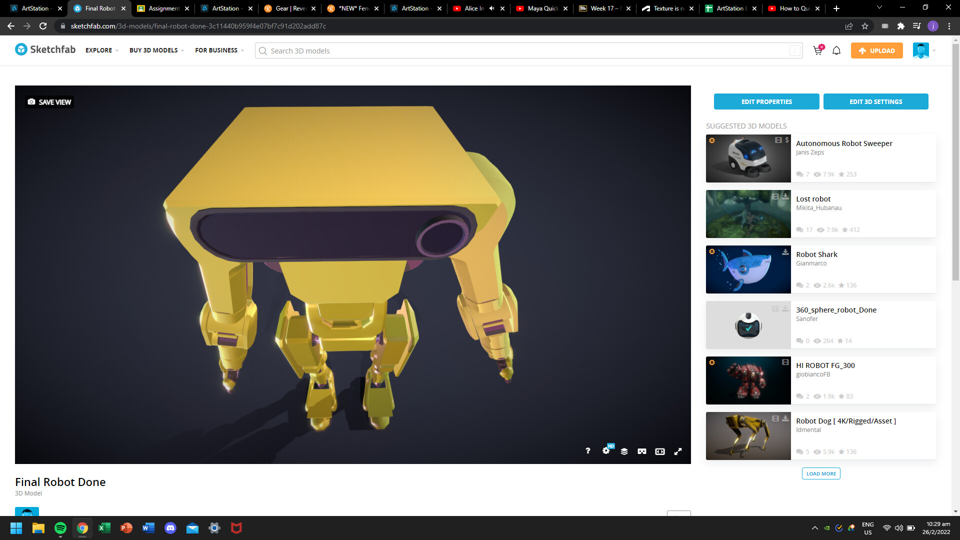 ArtStation - Box Bot 3D model
