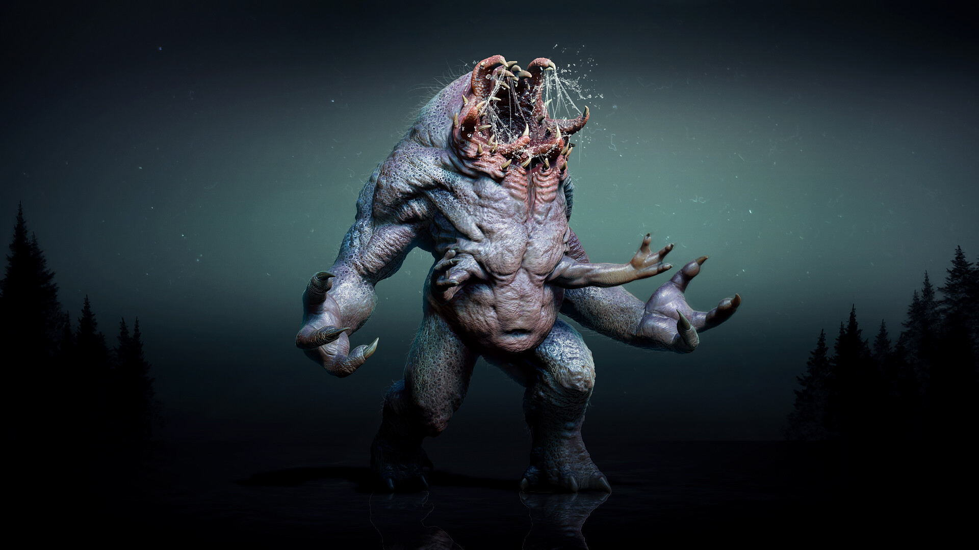 ArtStation - A Monster Emerges - 'Forest Dweller' Concept