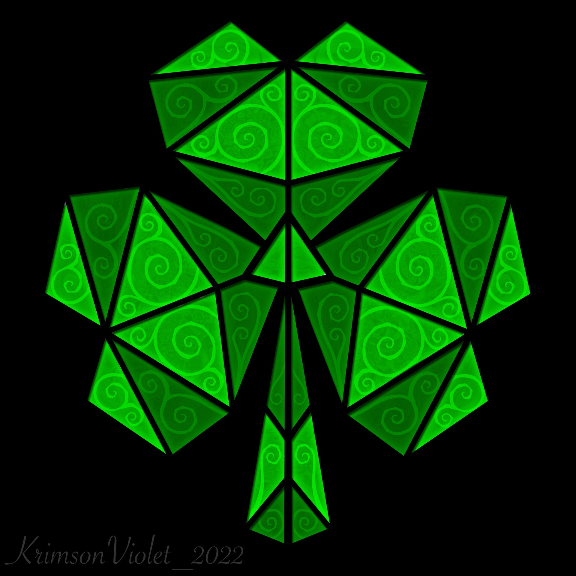 ArtStation - Geometric Shamrock | Stained Glass | Swirls | Flourish