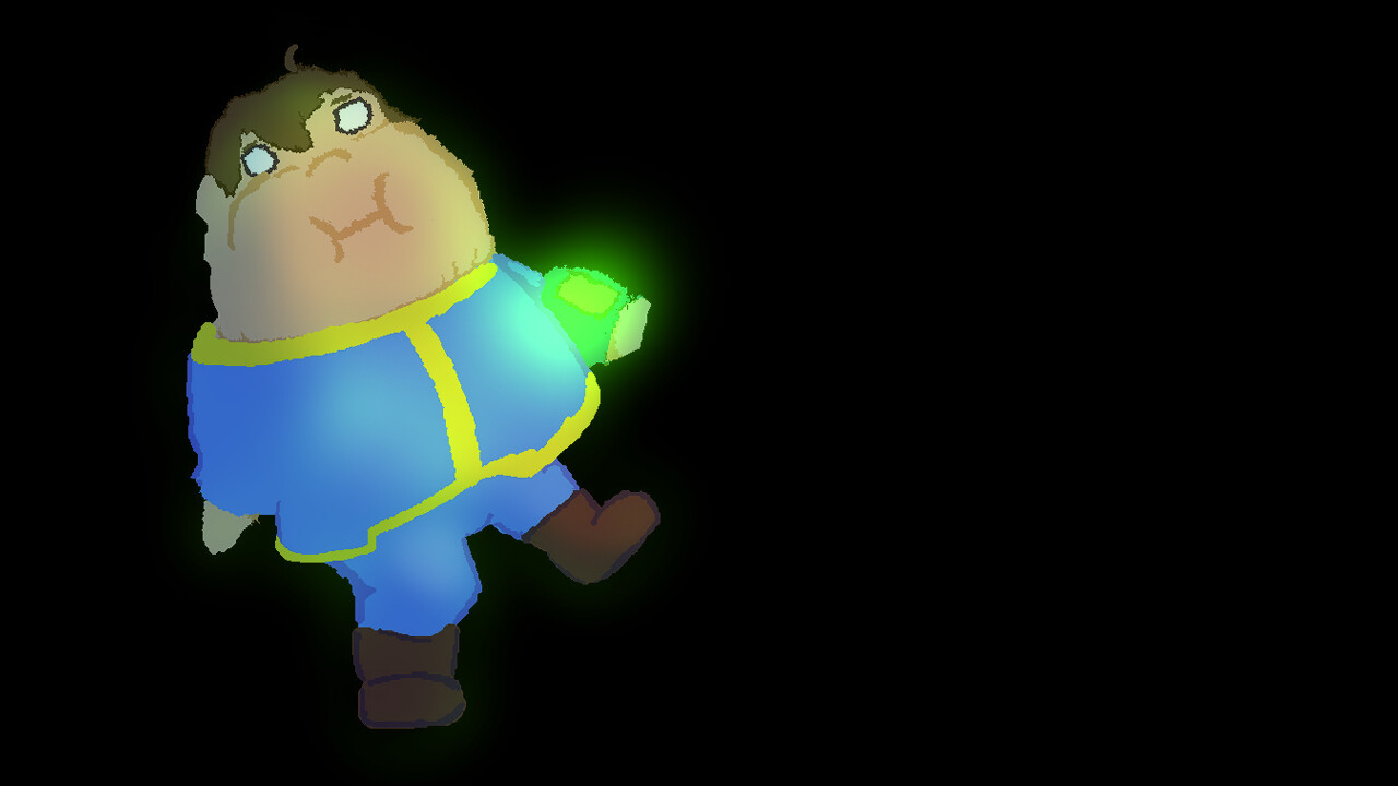 ArtStation - Pixel Fallout Character Eating A Nuke (Fallout themed ...