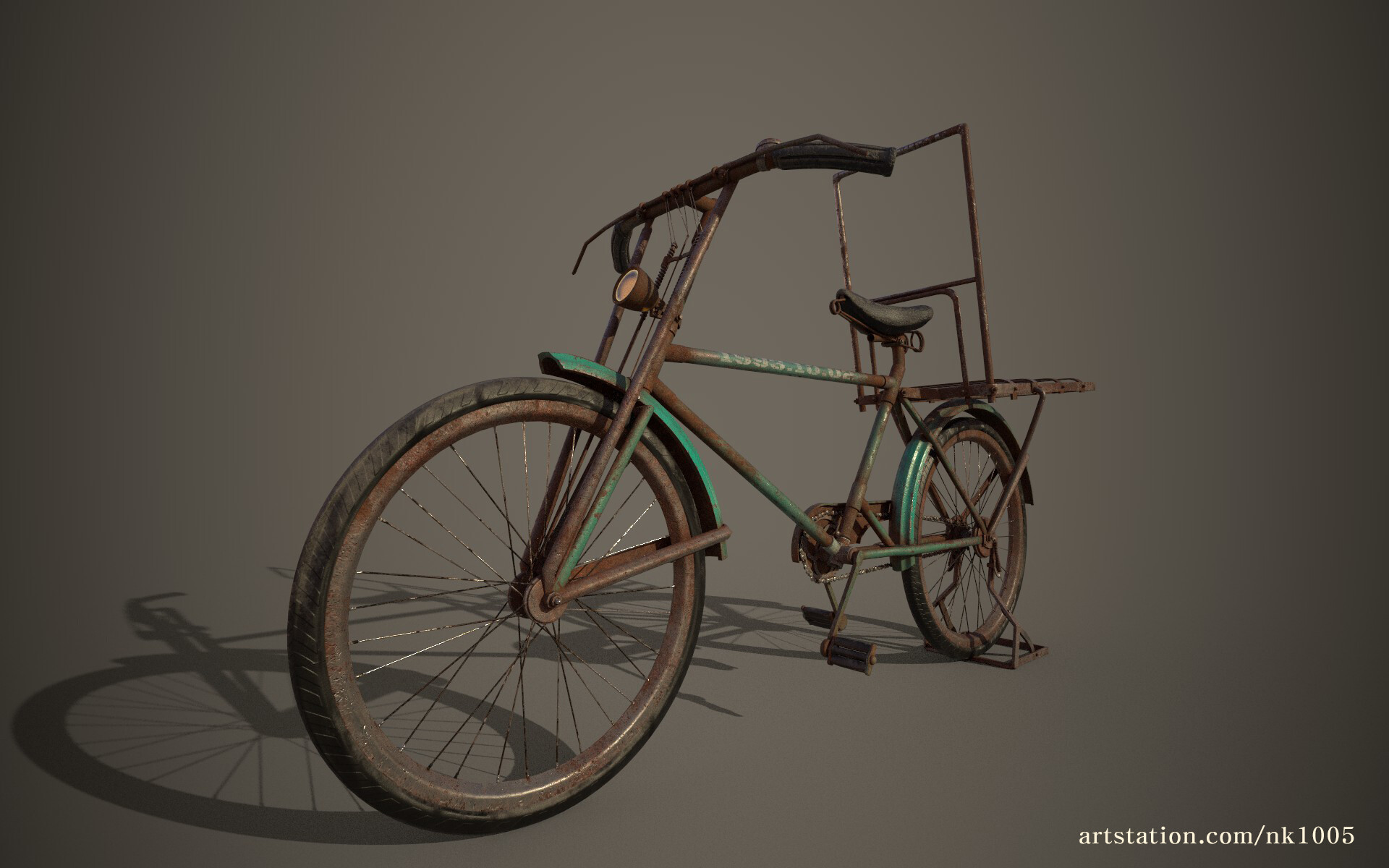 ArtStation - Old and rusty bicycle.