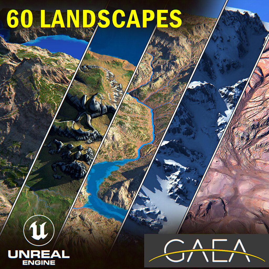 ArtStation - I CREATED 60 LANDSCAPES in GAEA for UNREAL ENGINE