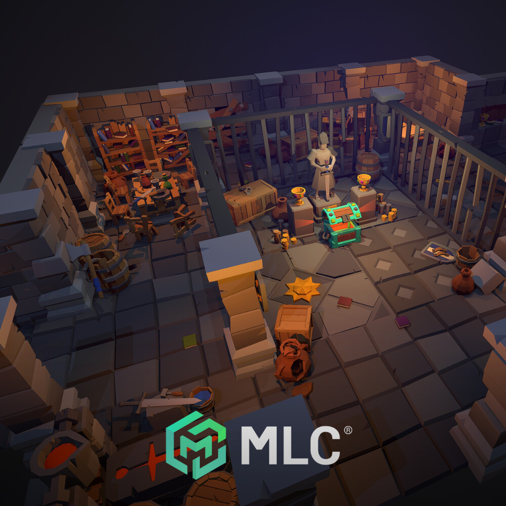 ArtStation - Low Poly Dungeon
