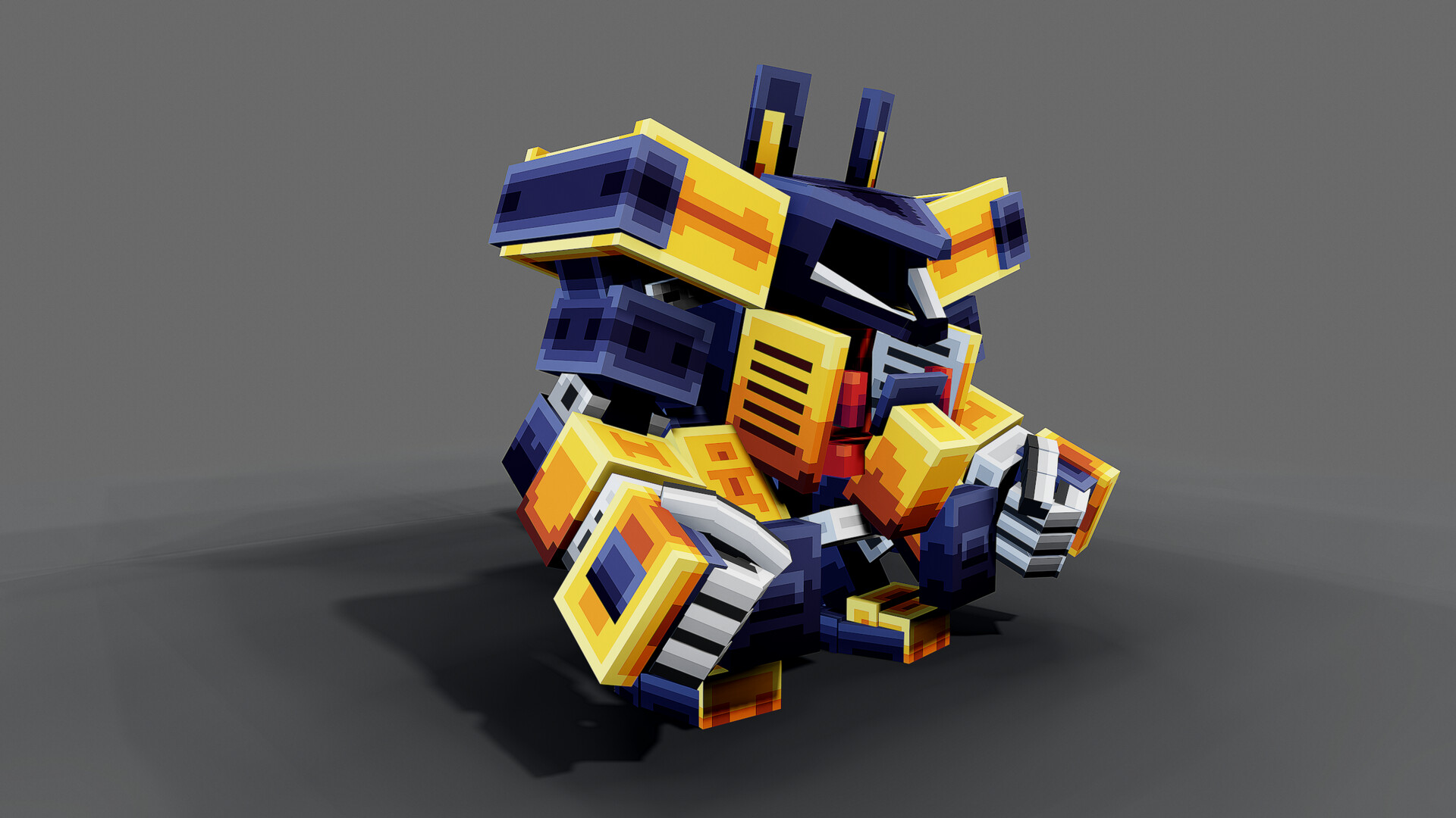 ArtStation - Mech - Minecraft 3d model