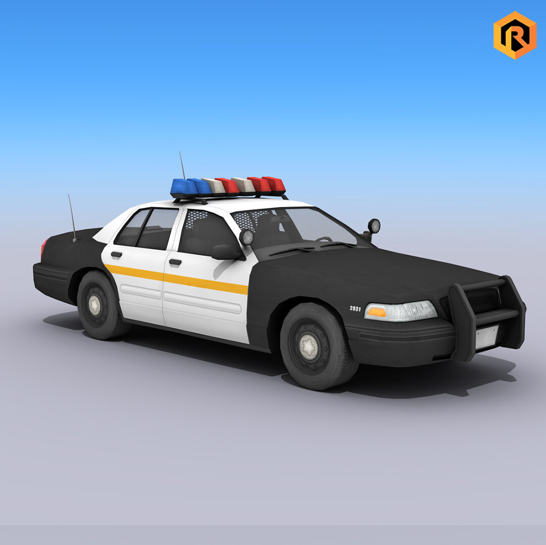 ArtStation - Police Car Low-poly 3D model