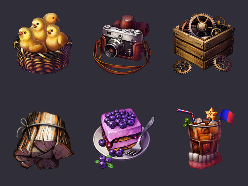 ArtStation - Task " Icons" in "2D-pro" course on Skillbox