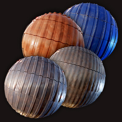 ArtStation - Stylized Corrugated Surfaces | Substance Designer