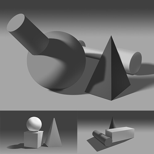 ArtStation - Primitives Value Study