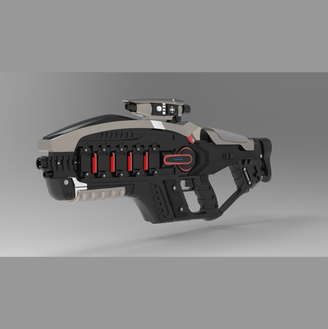 ArtStation - 3D Modelled Sci-Fi Gun model