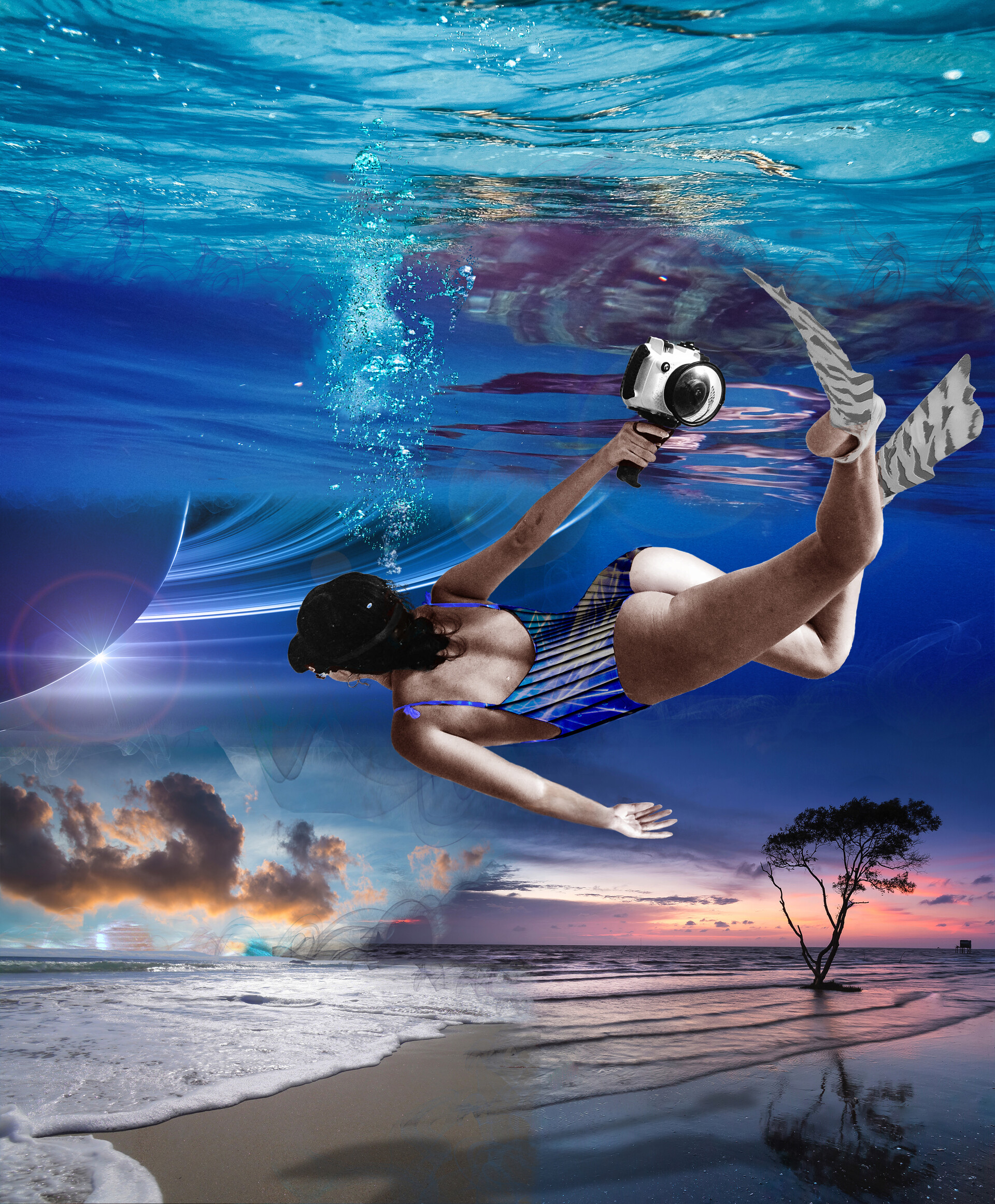 ArtStation - "Diver Down (Lonely Beach This Side of Saturn)"