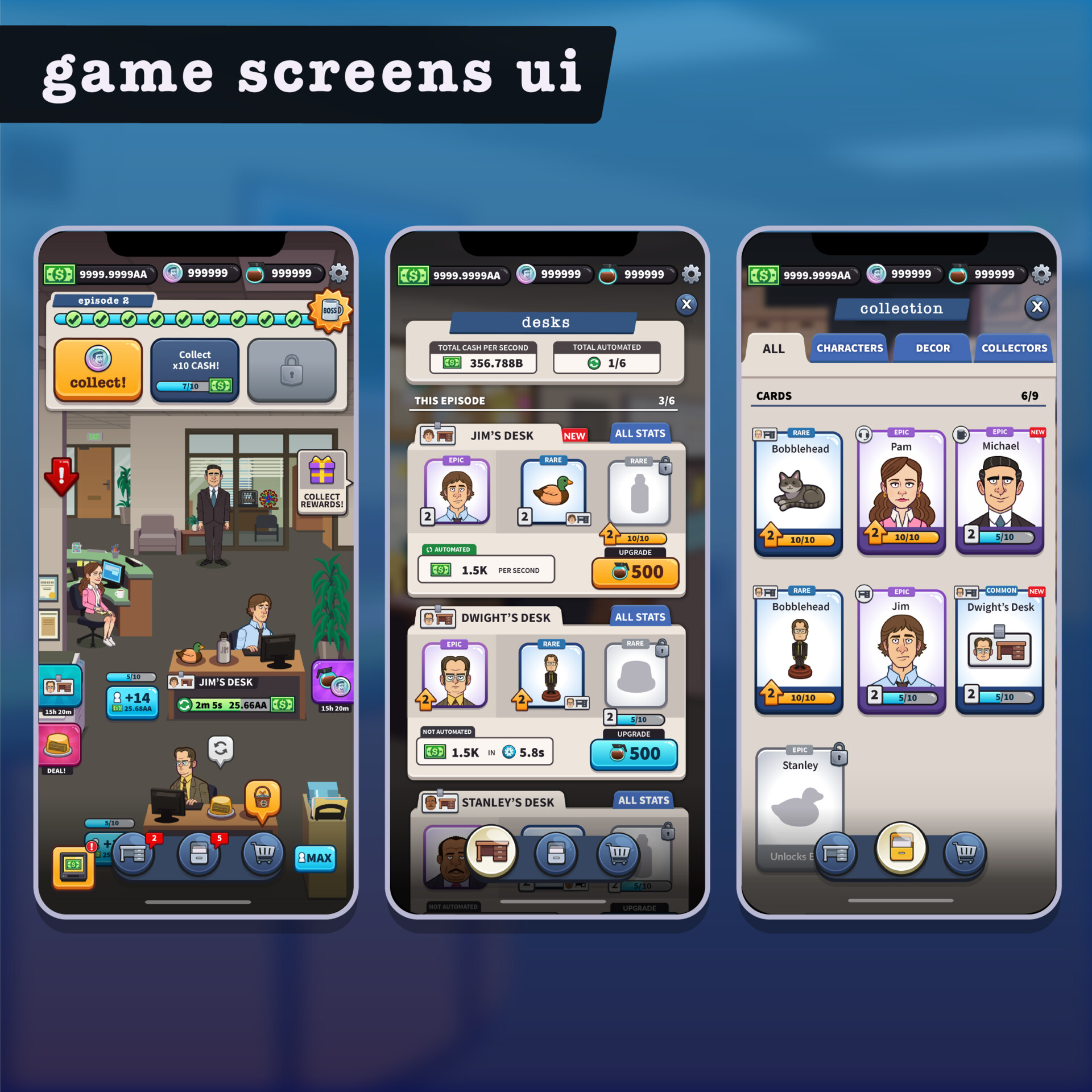 ArtStation - Mobile Game UI - The Office: Somehow We Manage