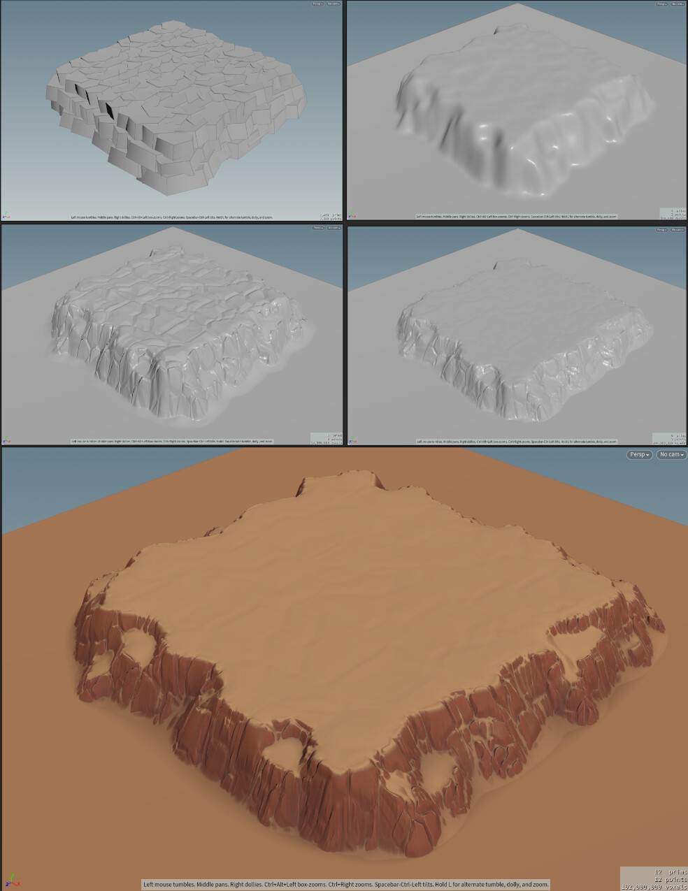 ArtStation - Houdini Stylized Rock And Cliff